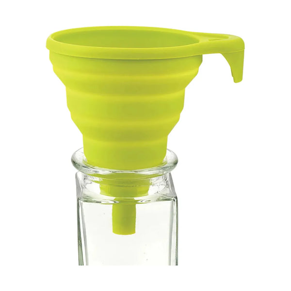 Collapsible Silicone Funnel | Green - Moss & Embers Home Decorum