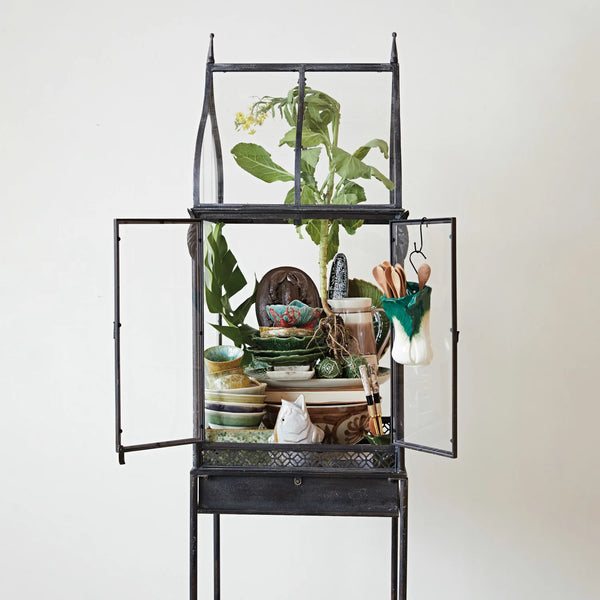 Black Metal Terrarium - Moss & Embers Home Decorum