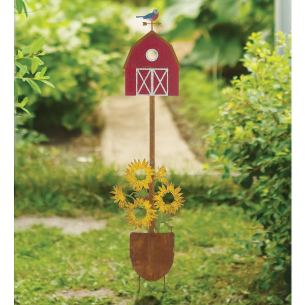 Rustic Birdhouse Stake | Barn - Moss & Embers Home Decorum