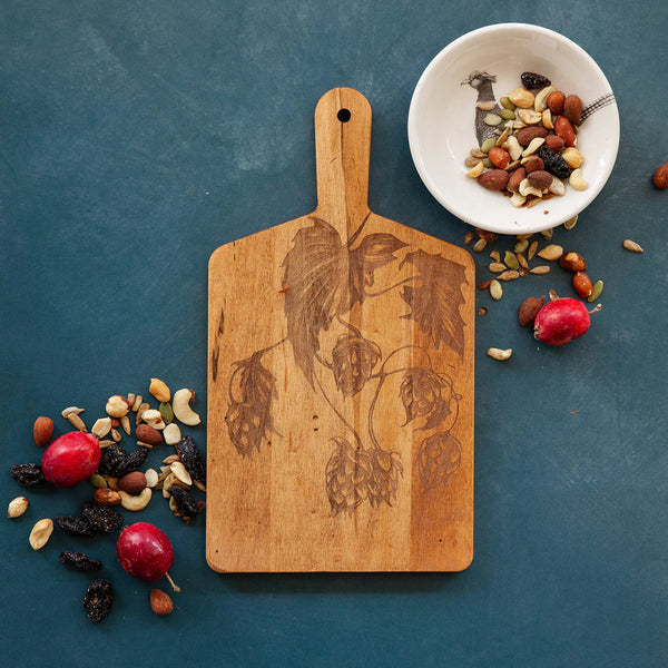Laura Zindel Artisan Maple Rectangle Handled Cheese Board - Moss ...