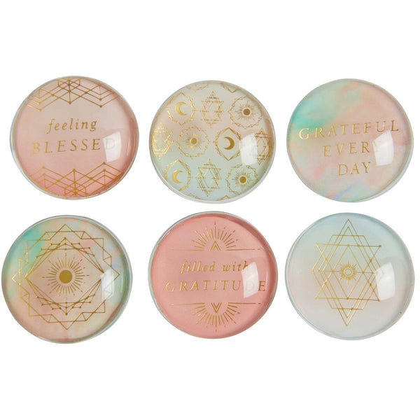 Glass Magnet Set | Gratitude - Moss & Embers Home Decorum